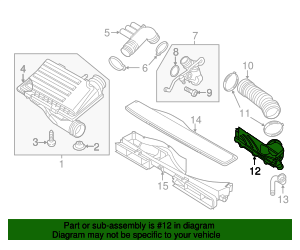 2016-2018 Audi A3 Sportback e-tron Duct 5Q0-129-621-G | Audi OEM Parts Guy