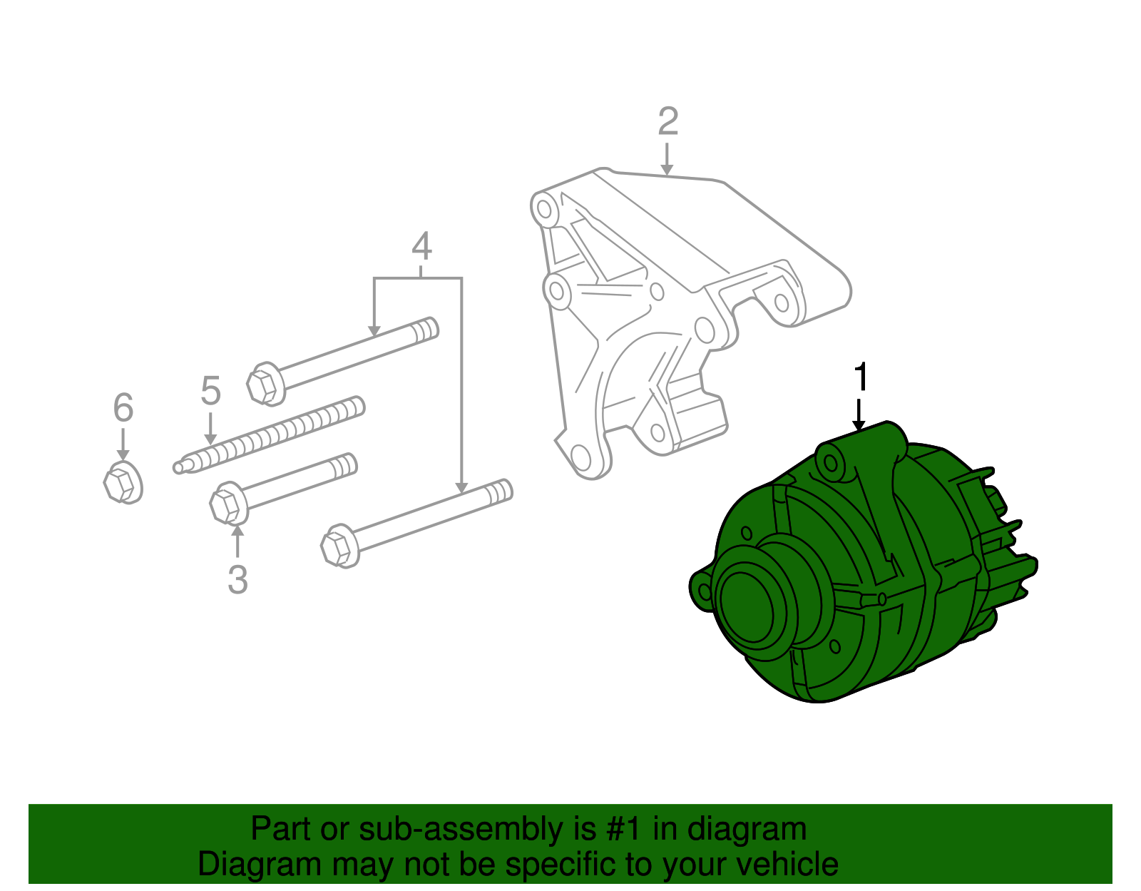 2010-2015 Chevrolet Camaro Alternator 13597232 GM | GMPartsDirect.com