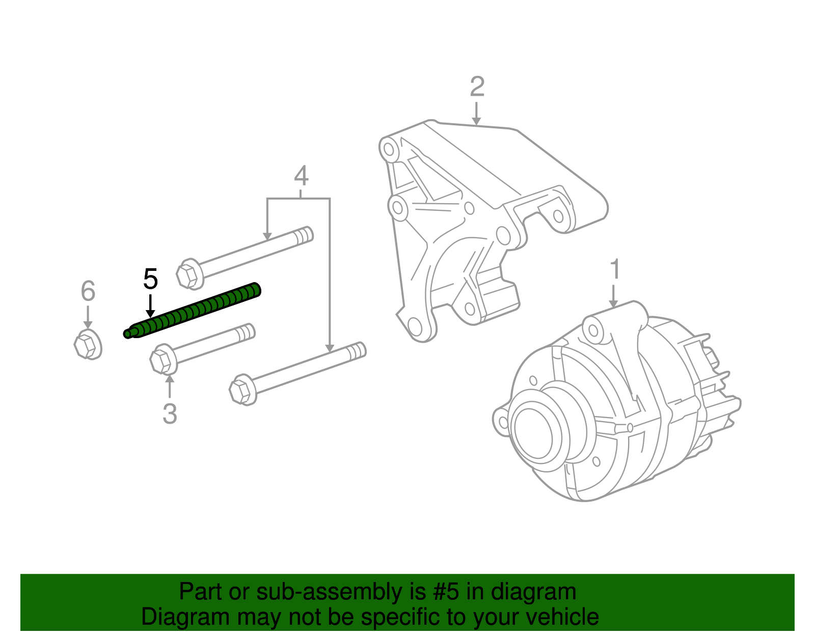2010-2015 Chevrolet Camaro Alternator Bracket Stud 11610447 GM ...