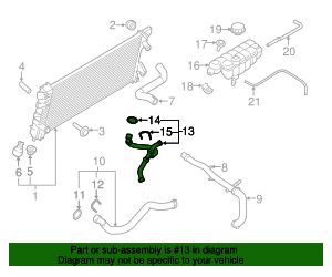 2015-2017 Ford F-150 Lower Hose FL3Z-8286-A | QuirkParts