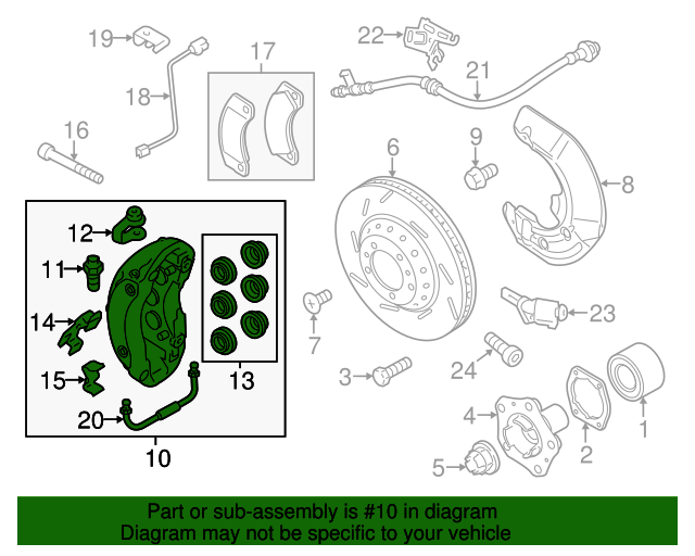 2010 Porsche Panamera Caliper 7PP-615-124-J | Porsche Marin