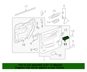 2007-2014 GM Ebony Front Driver Side Door Inside Handle 22855606 GM ...