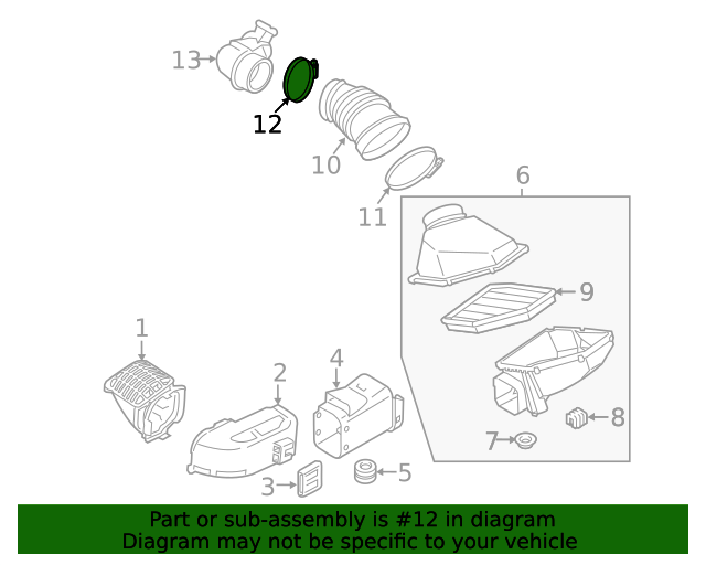 Genuine BMW 07-11-9-909-530 | Engine Air Duct Clamp | FREE Shipping on ...