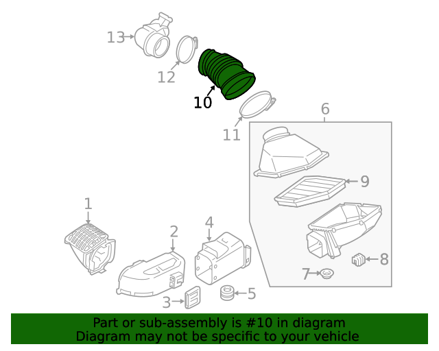 Genuine BMW 13-71-7-852-384 | Intake Hose | FREE Shipping on Most ...