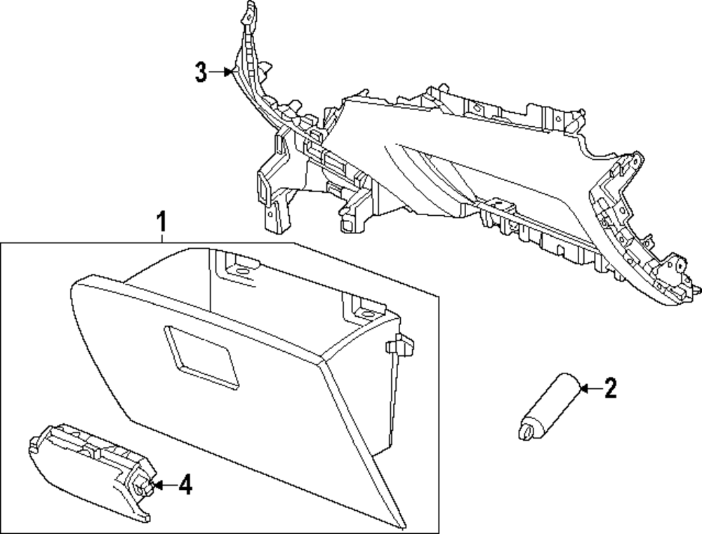 2024-2025 GM Glove Box Support 42747823 GM | GMPartsDirect.com