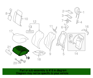222-910-13-03 - Seat Cushion Pad 2014-2020 Mercedes-Benz | Mercedes ...