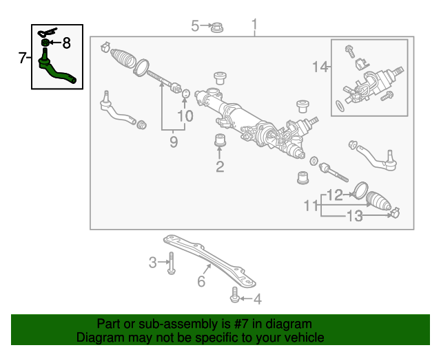 45460-59085 - Outer Tie Rod - 2007-2017 Lexus | MyLexusParts