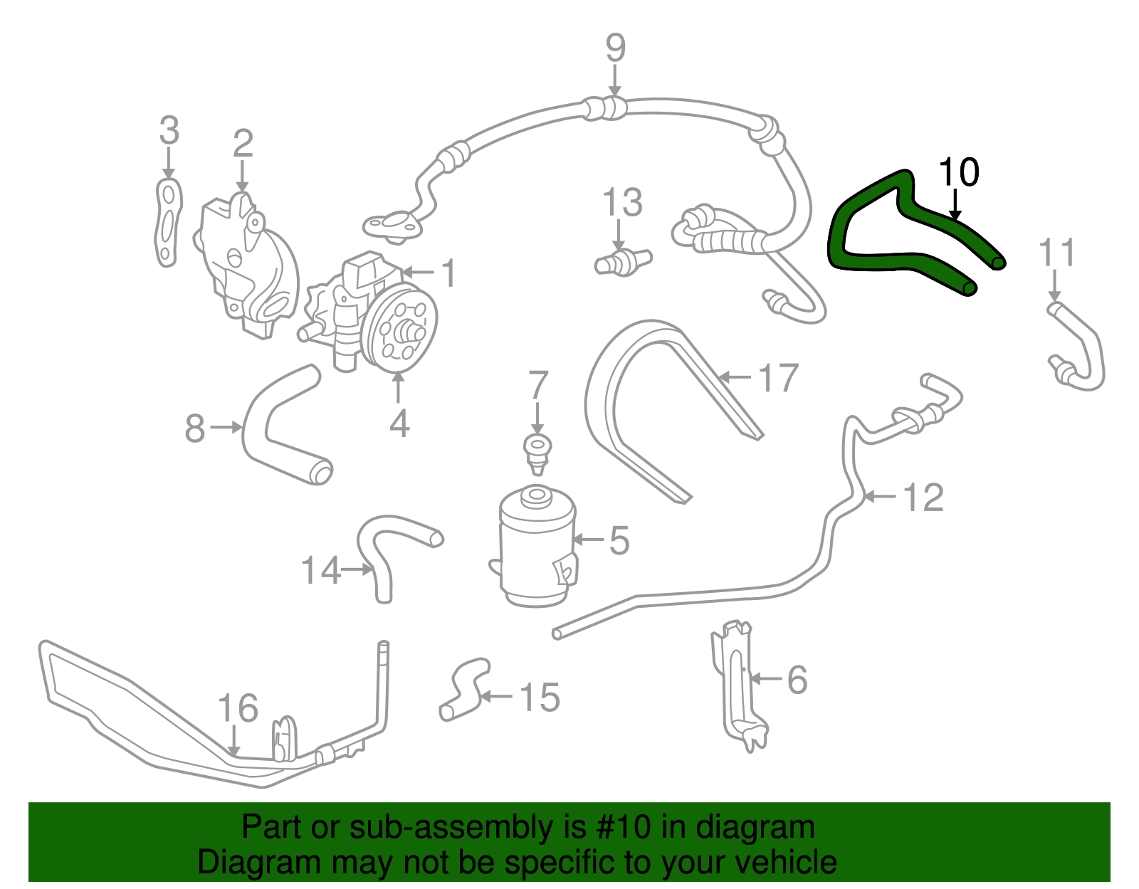 53733-S84-A01 - Reservoir Hose 1998-2002 Honda Accord | Honda Parts Online
