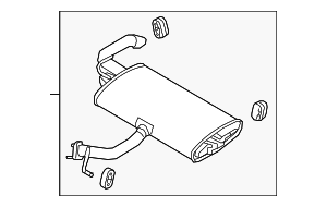 28710-BY700 - Exhaust Muffler - 2021-2023 Hyundai Elantra | Joseph ...