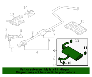 28710-BY700 - Exhaust Muffler - 2021-2023 Hyundai Elantra | Joseph ...