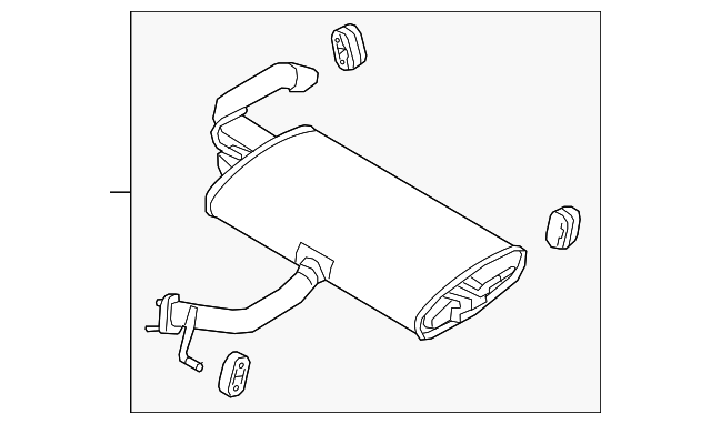 28710-BY700 - Exhaust Muffler - 2021-2023 Hyundai Elantra | Joseph ...
