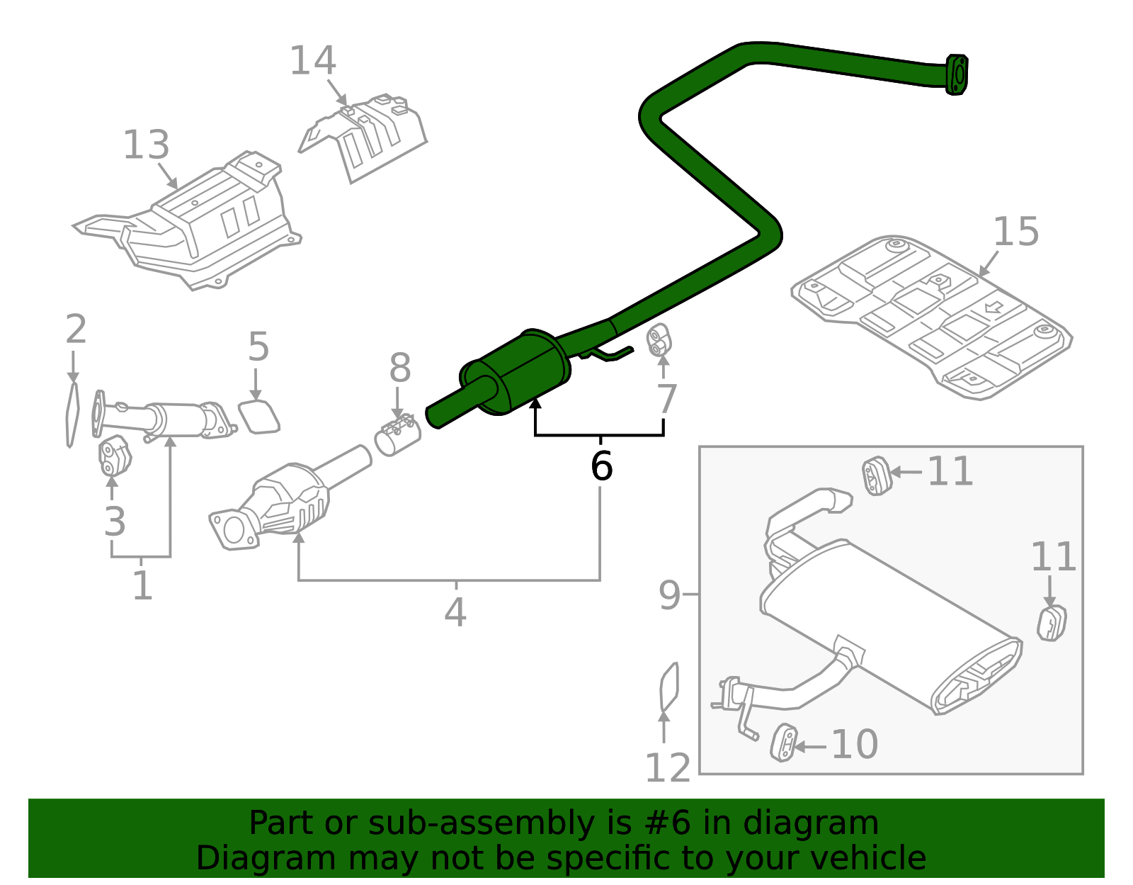 Hyundai - 28650-BY700 - Muffler & Pipe Assembly - 2021-2024 Hyundai ...