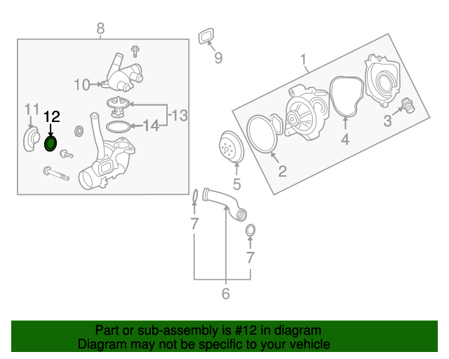 Thermostat Housing Gasket - GM (12789739) | NewAutoParts