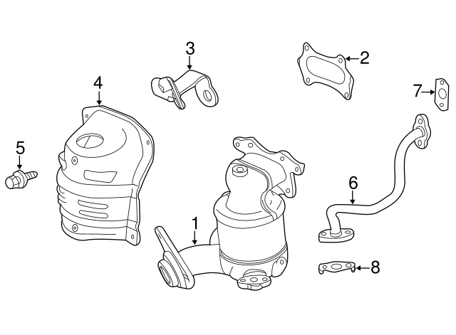 18190-RBJ-L00 - Catalytic Converter 2011-2014 Honda Insight | Honda ...