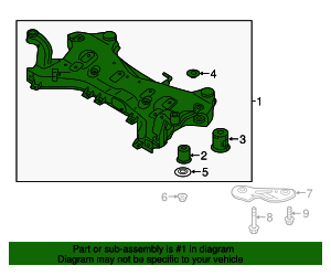 2016-2019 Hyundai Sonata Suspension Cross-Member 62405-C1210-DS2 | OEM ...