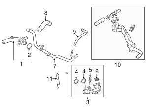2017-2024 Toyota Water Inlet Sub-Assembly, With Thermostat 16031-31031 ...