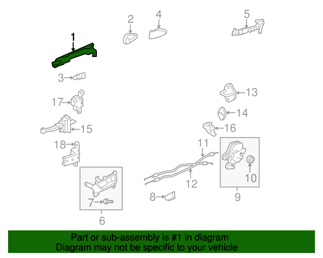 2006-2011 Lexus Handle, Outside 69210-53050-A1 | OEM Parts Online