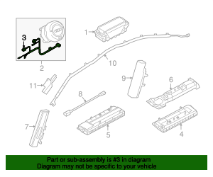 8W0-971-589-D - Air Bag Wiring Harness 2017-2023 Audi | AutoNationParts.com