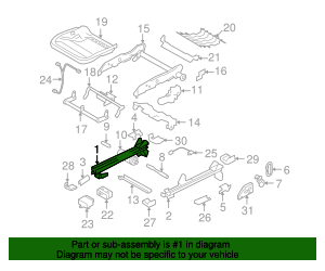 2008-2013 Volvo C30 Seat Track 30754224 | AutoNationParts.com