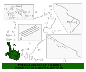 2013 Subaru OEM NEW 2013 Subaru XV Crosstrek Impreza Wagon Washer ...