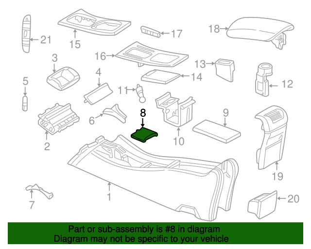 203-683-01-51 - Lining 2001-2007 Mercedes-Benz | Mercedes-Benz USA Parts
