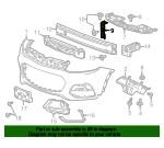 2013-2022 GM Front Bumper Fascia Center Support 42491933 GM ...