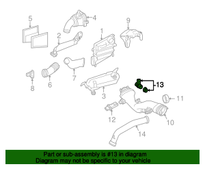2007-2016 Mercedes-Benz Intake Duct Pipe 642-016-03-30 | MB OEM Parts