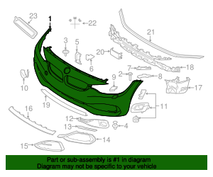 51117496128 - 2016-2020 BMW Bumper Cover (51-11-7-496-128) | BMW of ...