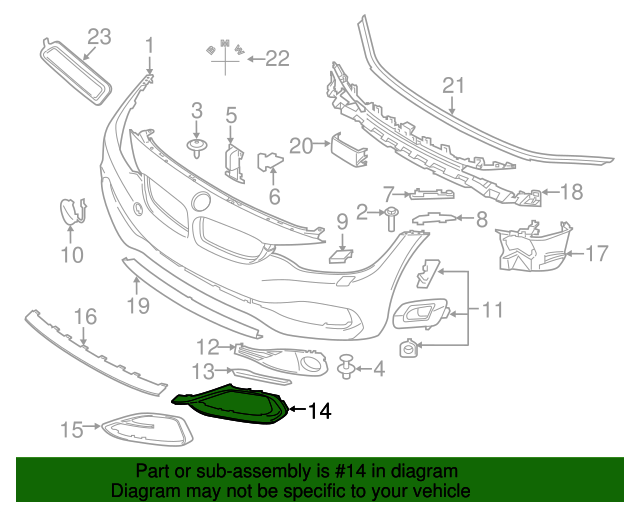 51117432620 - 2015-2020 BMW Trim Bezel (51-11-7-432-620) | BMW of South ...