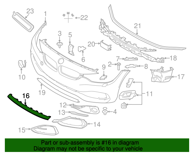 Genuine BMW 51-11-7-294-837 | Center Molding - Sport Line | FREE ...