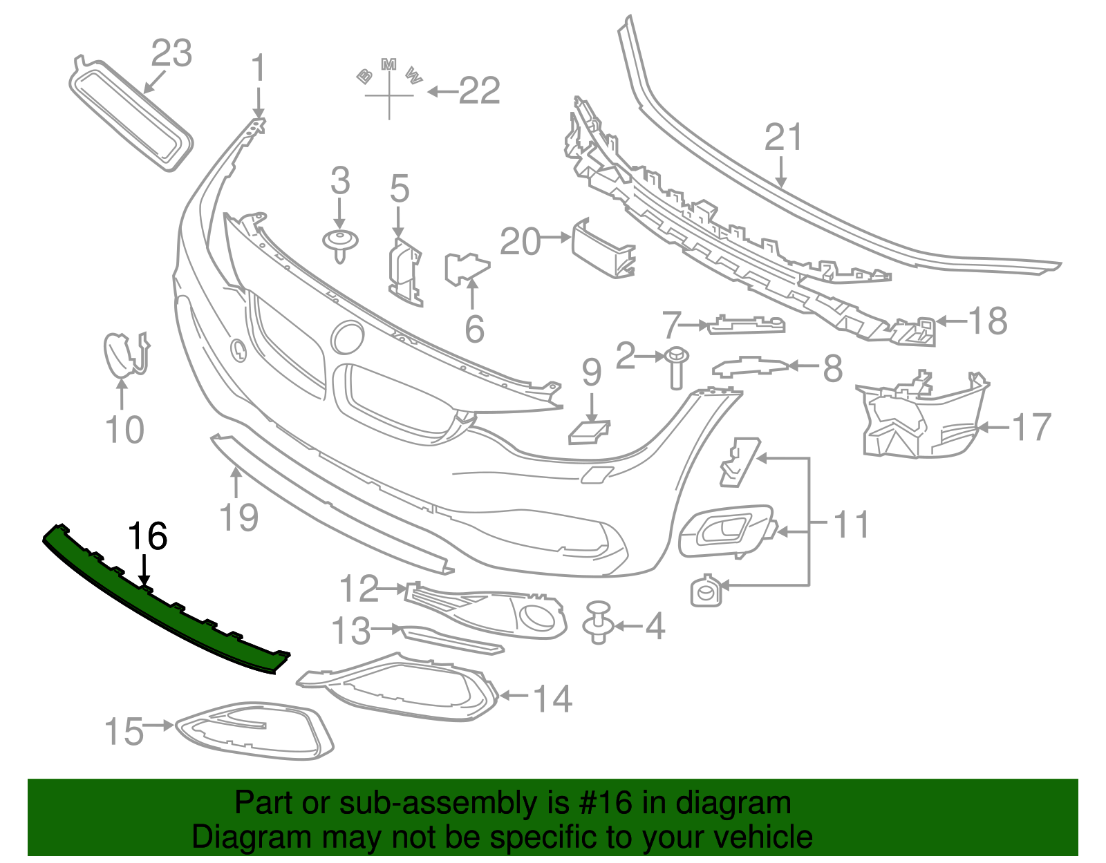 51-11-7-294-837 - Center Molding - 2014-2018 BMW | Buy BMW Parts Now
