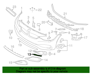 51117315105 - 2015-2018 BMW Finish Molding (51-11-7-315-105) | BMW of ...