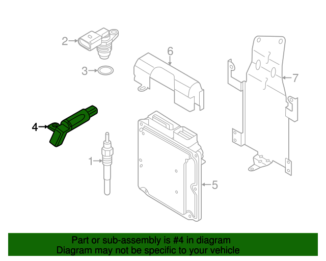 2011-2016 Volkswagen Touareg Crankshaft Position Sensor 059-906-433-K | OEM Parts Online