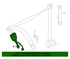 203-860-19-69 - Buckle 2001-2009 Mercedes-Benz | Mercedes-Benz USA Parts