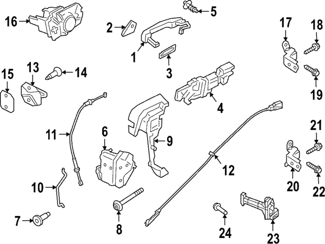 AB3Z-2122801-C - Upper Hinge 2019-2024 Ford Ranger | Ford Parts Direct