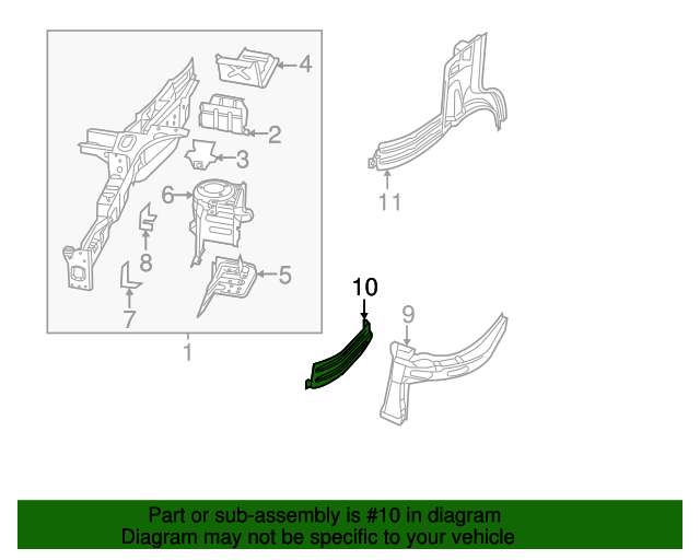 2016-2023 Ram Inner Panel - Driver's Side (LH) 68134095AA | TascaParts.com