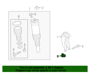 2013-2023 Land Rover Upper Control Arm Lock Nut LR161093 | OEM Parts Online