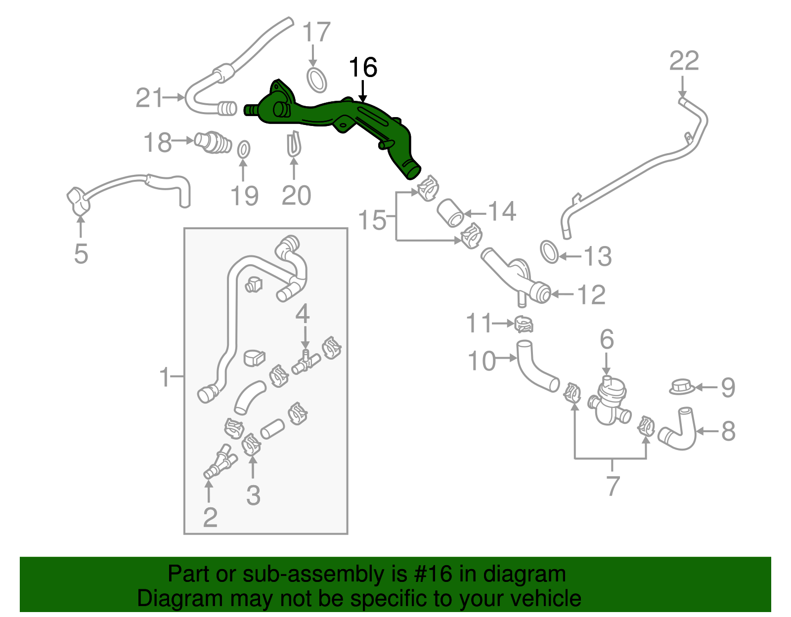 2015-2019 Audi Water Manifold 06E-121-045-BE | Audi USA Parts