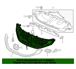 71121-TR3-A01 - Base, Front Grille - 2013-2015 Honda Civic | Genuine ...