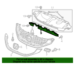 71103-TR3-A50 - 2013-2015 Honda Civic - Duct Front Bumper (Upper ...