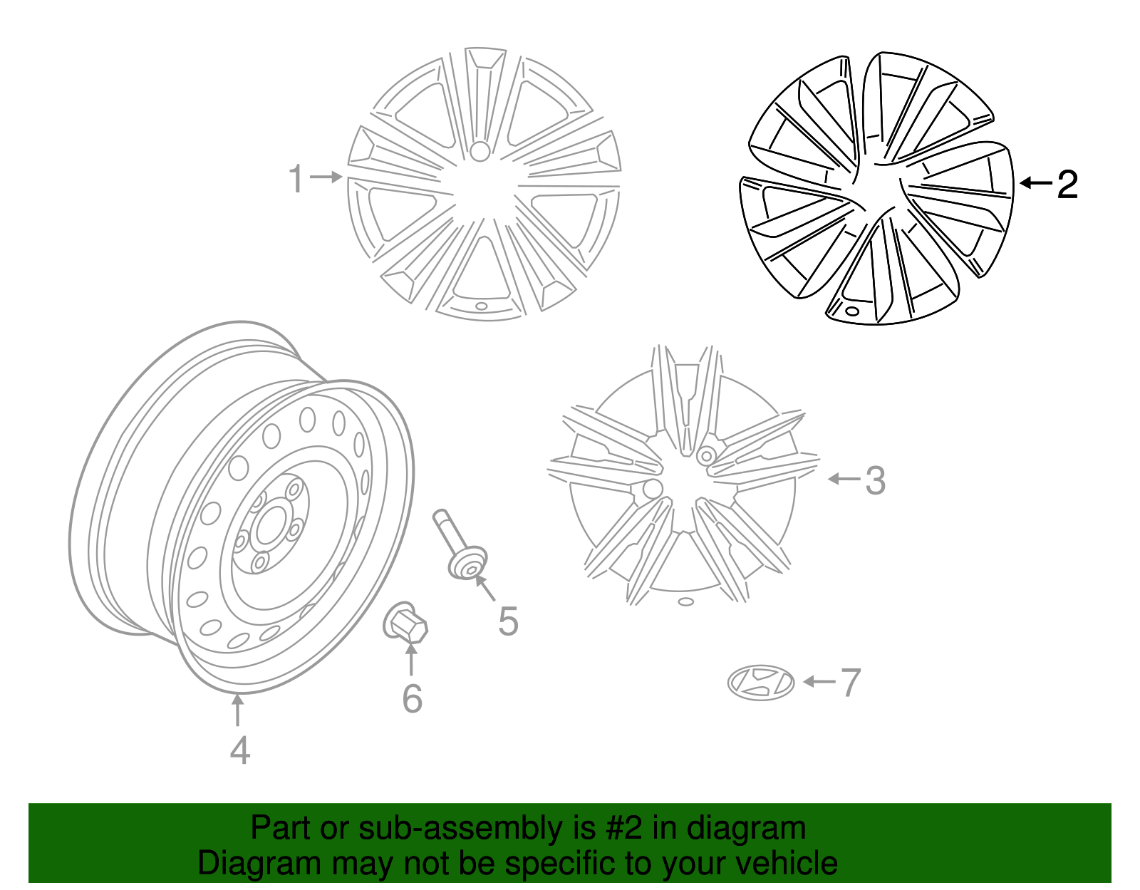 2015-2017 Hyundai Sonata Wheel, Alloy 52910-C3210 | Retail Performance ...
