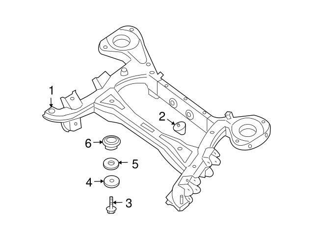 2004-2010 Infiniti QX56 Suspension Cross-Member Bumper 55240-7S001 ...