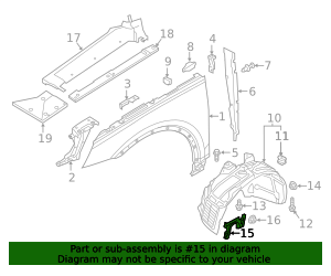 2018-2020 Audi Mud Guard 80A-863-188-A | AutoNationParts.com