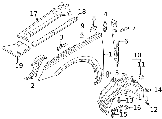 2018-2024 Audi Closure Panel 80A-820-582-C | TascaParts.com