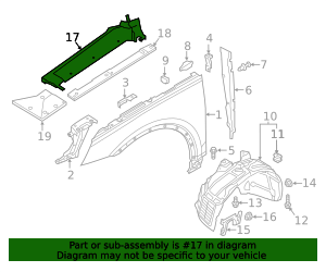 2018-2023 Audi Inner Shield 80A-821-170-A | OEM Parts Online