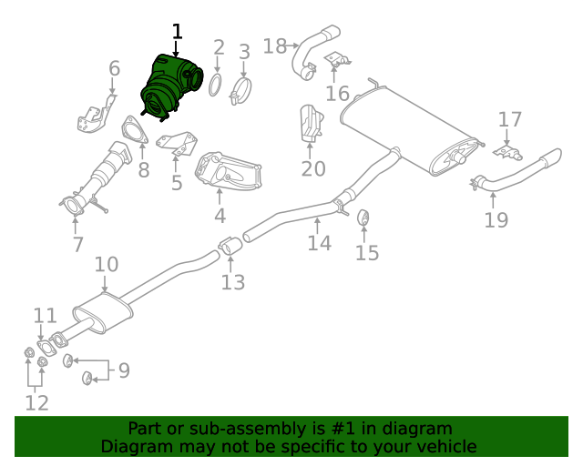 2021 Volvo Catalytic Converter 36011579 | Genuine Volvo Replacement Parts