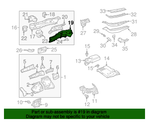 2004-2015 Lexus Side Rail Reinforcement 57016-0E010 | OEM Parts Online
