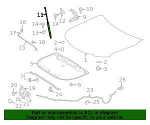 53450-06150 - Hood Lift Support - 2018-2020 Toyota Camry | OEM Genuine ...