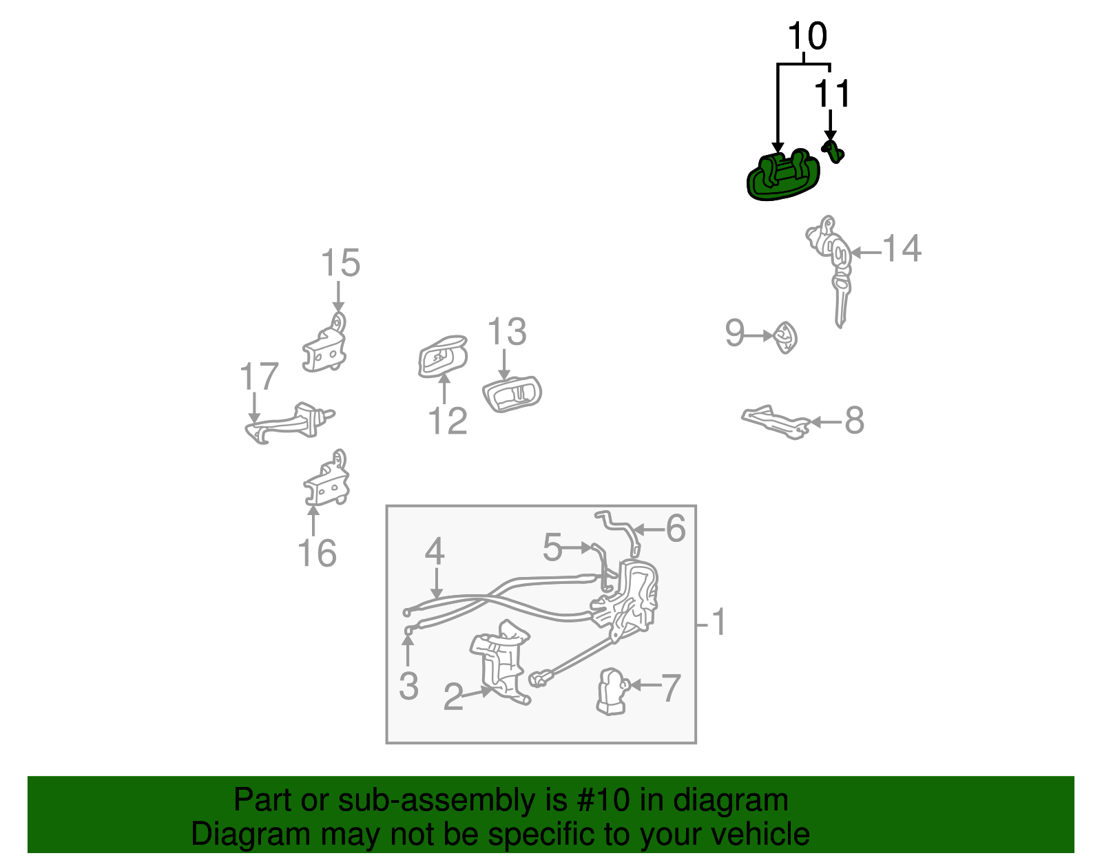 69220-34050-A2 - Handle Outside - 2001-2007 Toyota | Nucar Toyota Parts
