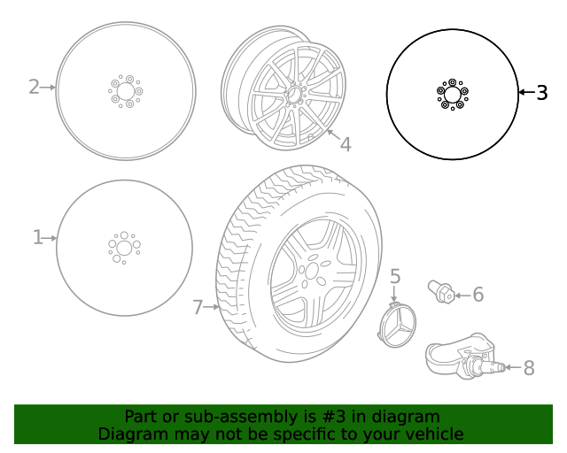 2020 Mercedes-Benz GLS 580 Wheel Spoke 167-401-73-00-7X23 | MB OEM Parts
